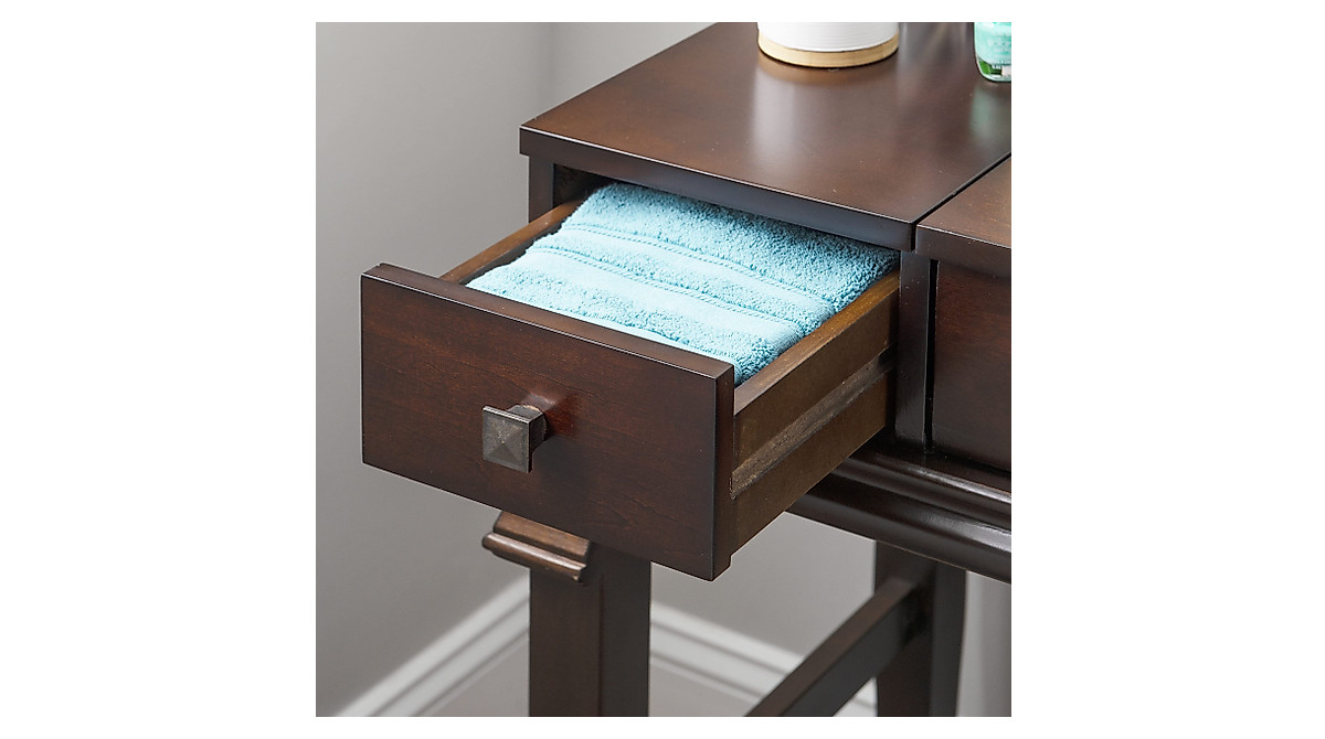 Linon Angela Walnut Vanity Set - Elegant & Functional