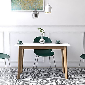 Mod-Arte Doco Modern MDF and Engineered Wood Office Desk in Oak/White