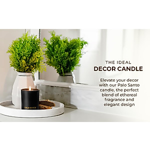 Pantera Peace Palo Santo Candle, Wood Wick Candles That Crackle, Scented Candle for Large Room, 40+ Burn Time, Wooden Wick Candles, Luxury Candle Gift, Meditation Prosperity Aromatherapy Soy Candle