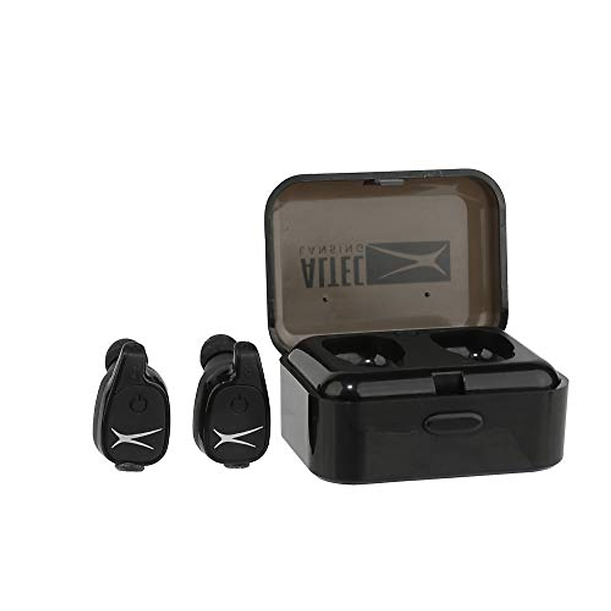 Altec Lansing MZX635 True Wireless Earbuds, True Connect Truly Wireless Headphones, Includes Portable Pocket-Sized Charging Case, IPX4 Waterproof Rating, Black