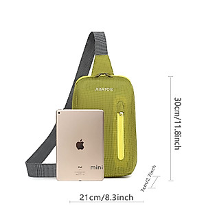 JEBATOXI UltraLight Crossbody Sling Backpack Sling Bag Travel Hiking Chest Bag Daypack