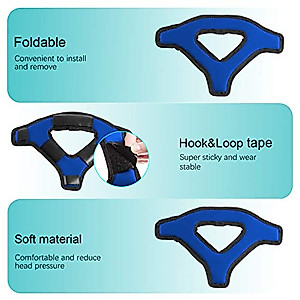 Orzero Head Cushion Compatible for Quest VR Headset (Only Fits for Quest 1st Gen), Comfortable Protective Strap Headband (Blue)