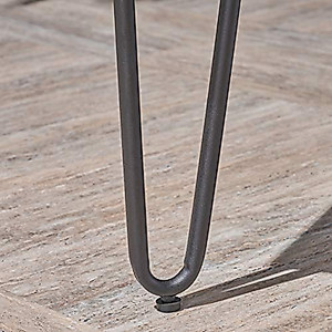 Christopher Knight Home Abbet Outdoor Industrial Wood Bench, Teak/Black Metal