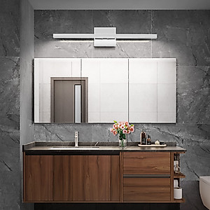 VOLISUN Modern Bathroom Vanity Light 23.6 inch, 14W Dimmable 5CCT Led Bathroom Light Fixture Over Mirror, Chrome Bar Wall Lights for Bathrooms Mirror Cabinets Bedroom-ETL Certificated