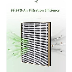 TT-AP002 Filter Replacement for TT-AP002 and VAVA VA-EE008 Air Purifiers, Replace TT-AP001SPF，H13 True HEPA Filter