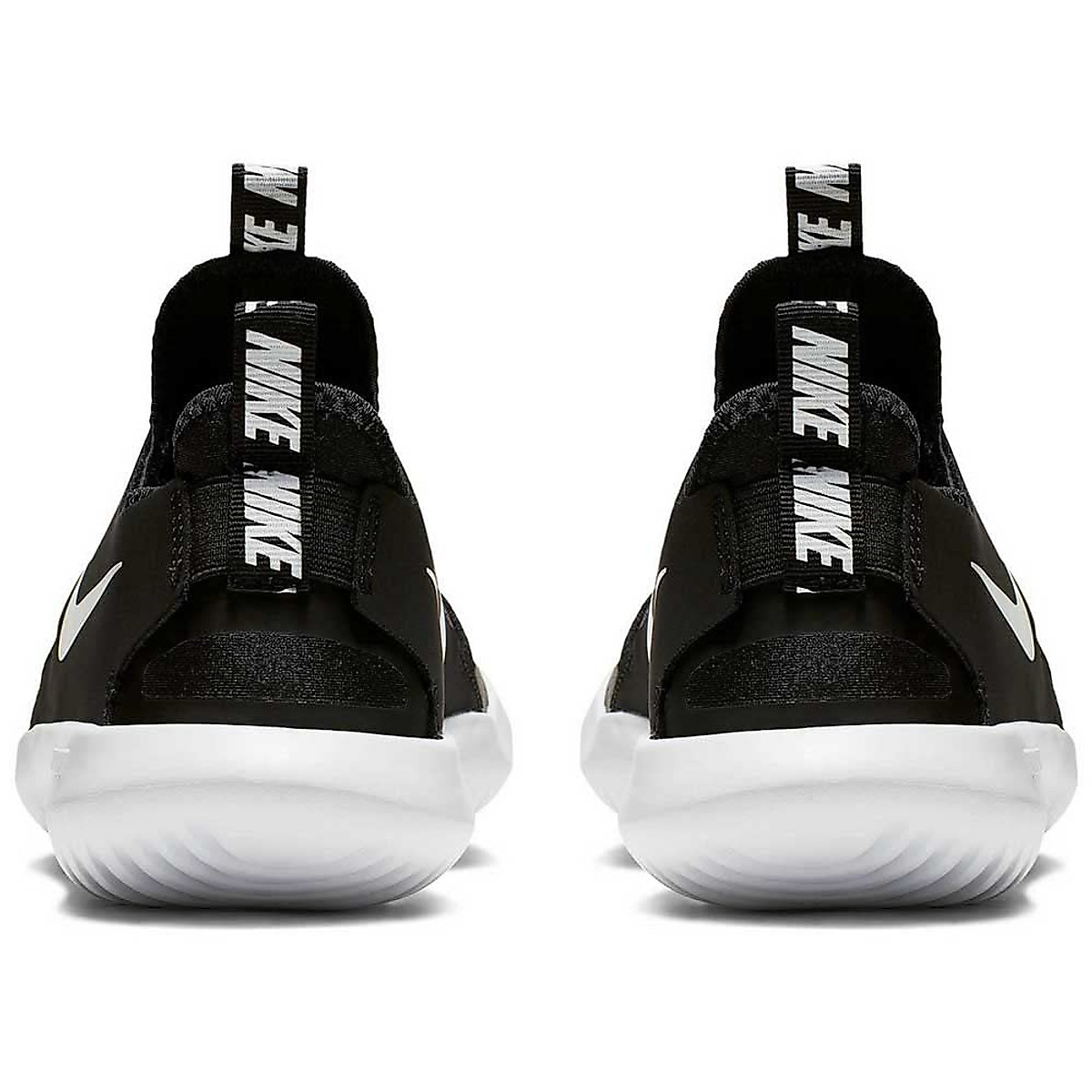 Nike Flex Runner (Big Kid) Black/White 6 Big Kid M
