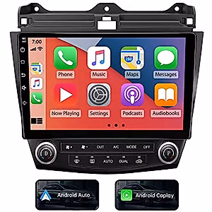 Fortdows Car Stereo Radio for Honda Accord 7th 2003-2007, for Carplay/Android Auto 10" IPS Touch Screen Car Stereo Radio with Bluetooth Wi-Fi GPS Backup Camera, 2G RAM 32G ROM
