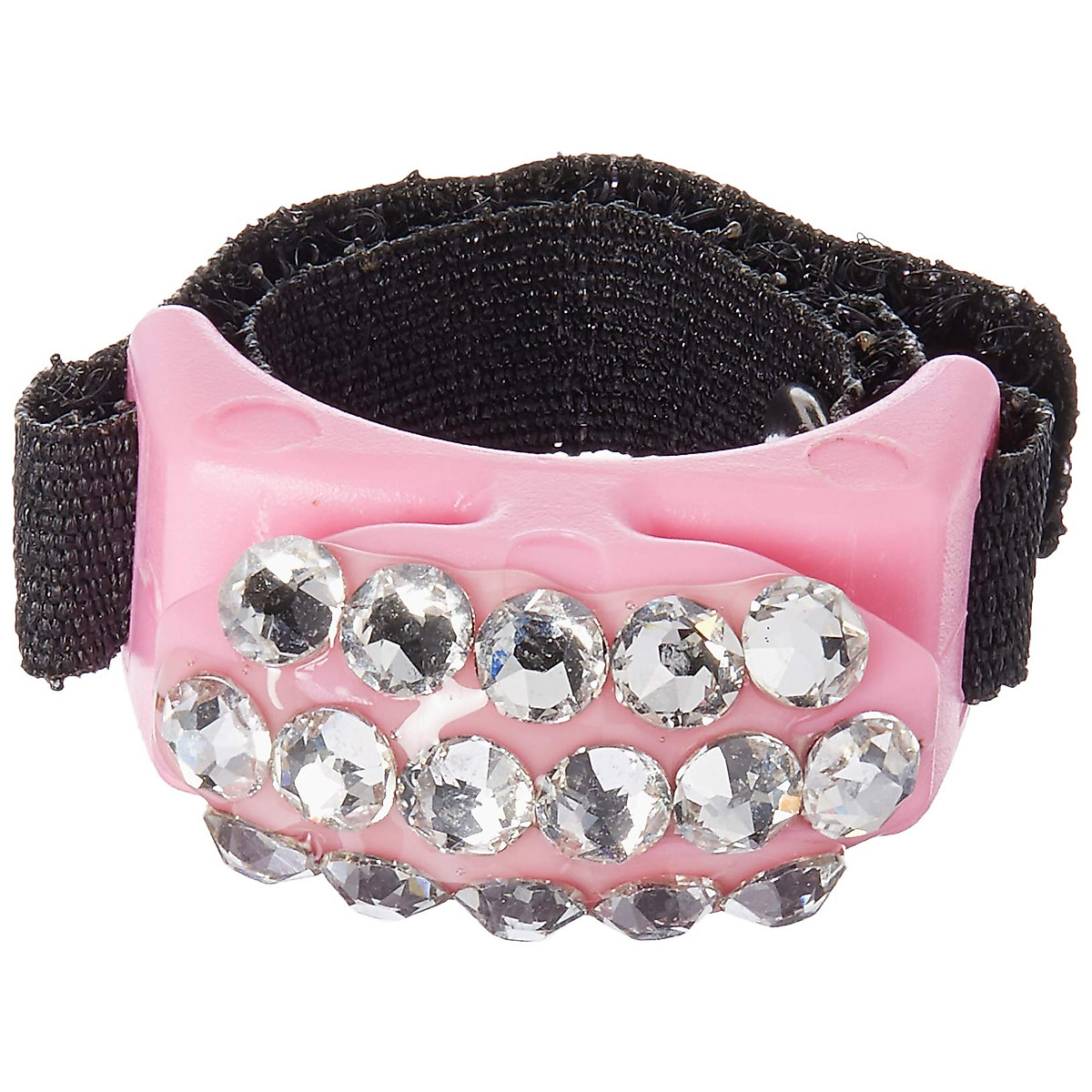 Thread Cutterz Patented Stainless Steel Ring Quick Thread, Yarn & Embroidery Floss Cutter with 3 Rows Clear Crystals - Pink