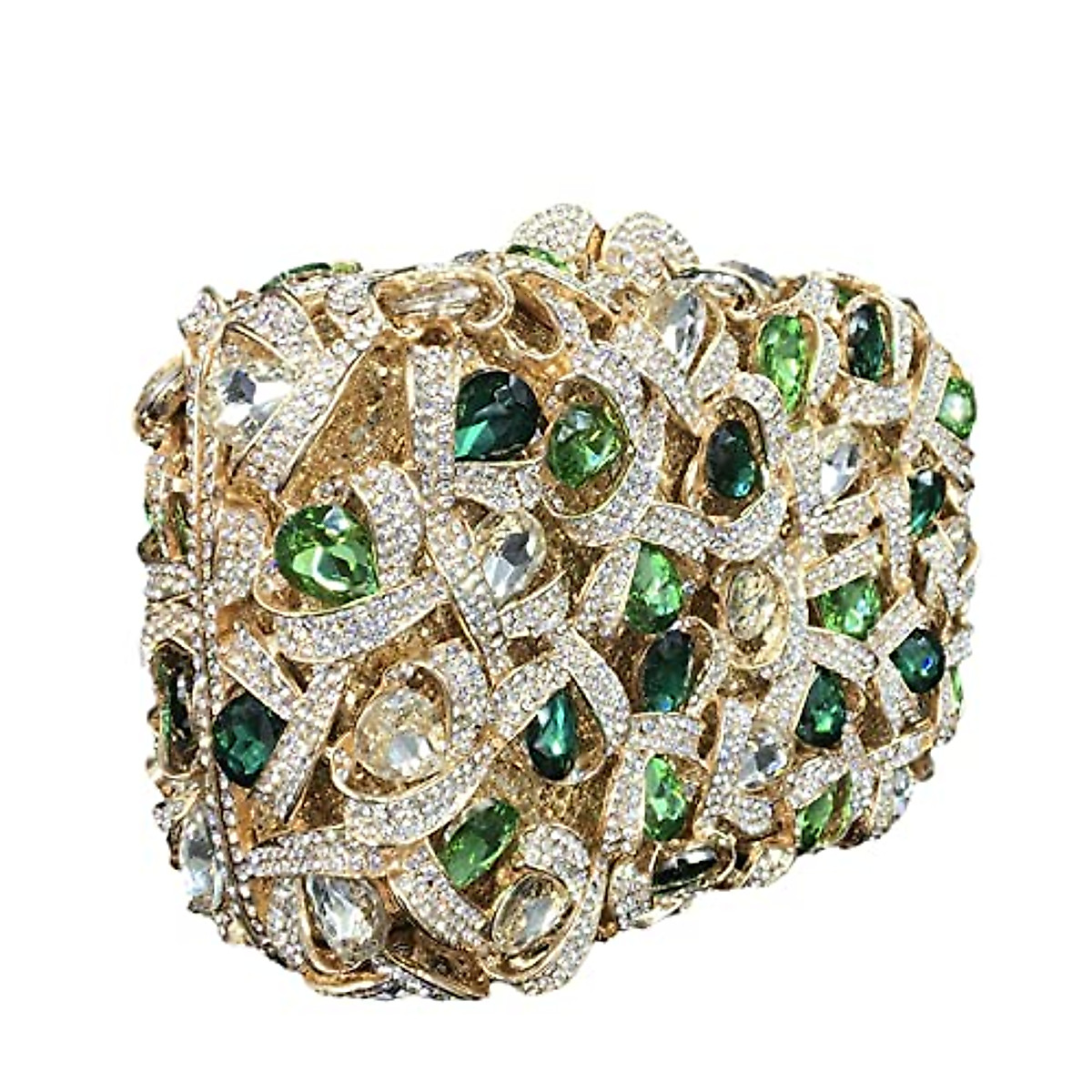 Ladies Elegant Olive Evening Bags and Clutches for Women Formal Party Crystal Clutch Purse Wedding Party Handbag Purse Gold M