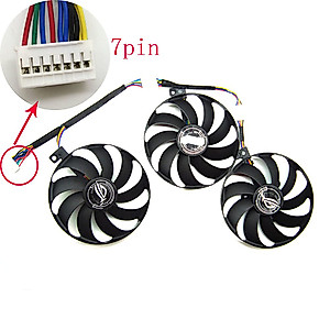CCVA T129215SU 7Pin GPU Card Cooler Fans for ASUS ROG StrixGeForce RTX 2060 2080 2080 Ti or RX 5600 XT RX 5700XT Fan 1 Set