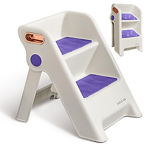 UNCLE WU Foldabel Two Step Stool for Adult