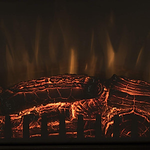 Moscow Electric Fireplace Insert Heater 26 inch Standing Wall Fake Fire Place, Remote Control with Timer, 4 Flame Setting, Safty Protection, Black