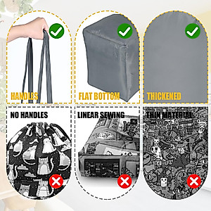 Sibba Dirty Laundry Bag Washable Travel Drawstring Pack Heavy Duty Clean Package Dirty Clothes Bag Collapsible with Handle Laundry Storage Reusable Organizer for Camp Fitness Clothes Basket (Grey)