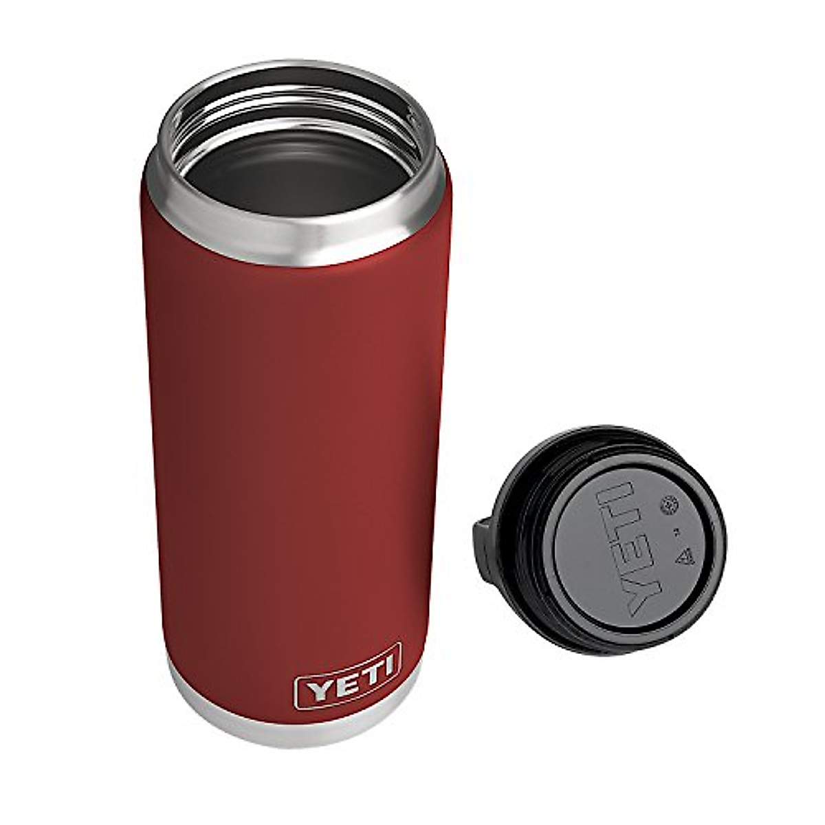 YETI Rambler 26 oz Bottle, Vacuum Insulated, Stainless Steel with TripleHaul Cap, Brick Red