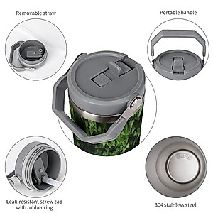 WITHSBKK 30oz Car Cup Hedge Printed with Portable, Stainless Steel Travel Mug, Vacuum Insulated Tumbler And Straw, Leakproof for Car & Outdoor, UV Printed Design