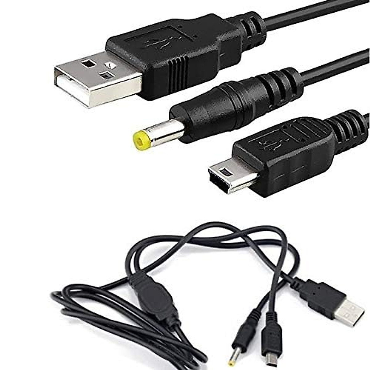 Skywin PSP Charger Cable 6 Feet 2-in-1 Replacement Charger Cable Compatible with PlayStation Portable PSP 1000 2000 3000 and PS3