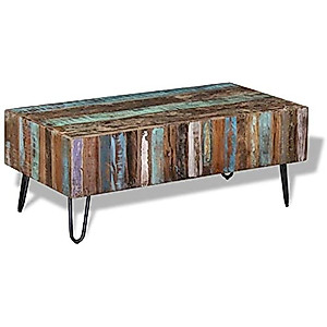 vidaXL Coffee Table Solid Reclaimed Wood 39.4"x19.7"x15"