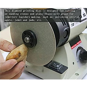 Diamond Polishing Disc Set 6 PCS, ENLAYER 6Inch Diamond Flat Lap 80/400/600/800/1500/3000 Grit Wheel Lapping Grinding Disc Tool for Cutting or Sanding Stone and Glass (6)