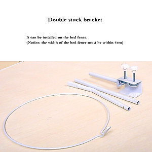 Cdycam Baby Infant Toddler Bed Dome Cots Mosquito Netting Hanging Bed Net Mosquito Bar Frame Palace-Style Crib Bedding Set (White Stand Only)