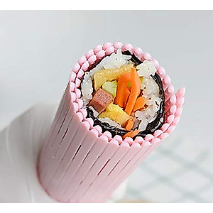 Florian Easy Sushi Rolling Mat (1 Pcs) (Size 25,5 x 25.5 Cm / 10.4 x 10.4 Inch) Easily Make a Shape than Silicon Mat, Easy to Clean and Store