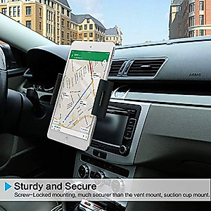 APPS2Car Universal Car Mount [2 in 1] CD Slot Tablet Car Mount for 7-12.4 inch Tablet, CD Player Cell Phone Holder for 3.5-7 inch Smartphone Tablet Car Mount Dash Holder Stand for iPad Pro/Air/Mini