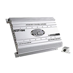 Premium Lanzar Car Audio, Amplifier Car Audio, Car Stereo Amplifier, 4,000 Watt, 4-Channel, Mosfet Amplifier, RCA Input, Subwoofer Bass Control, Power Amp, LED Indicator, Car Electronics