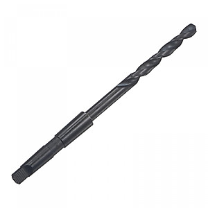 uxcell 8.3mm Twist Bit Jobber Drill Bit with MT1 Morse Taper Shank, 65mm Flute Length High-Speed Steel Black Oxide Taper Shank Drill Bits