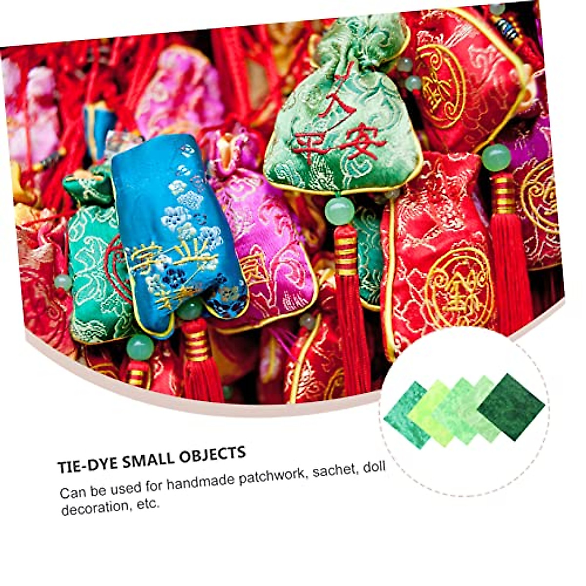 CORHAD 5 Sheets Wreath Artcraft Fabric Green Dress Cloth Squares Bundle Printed Cotton DIY Supplies Scrapbooking for Sewing Doll Tree Christmas Starry Quilting Apron Stocking Scraps