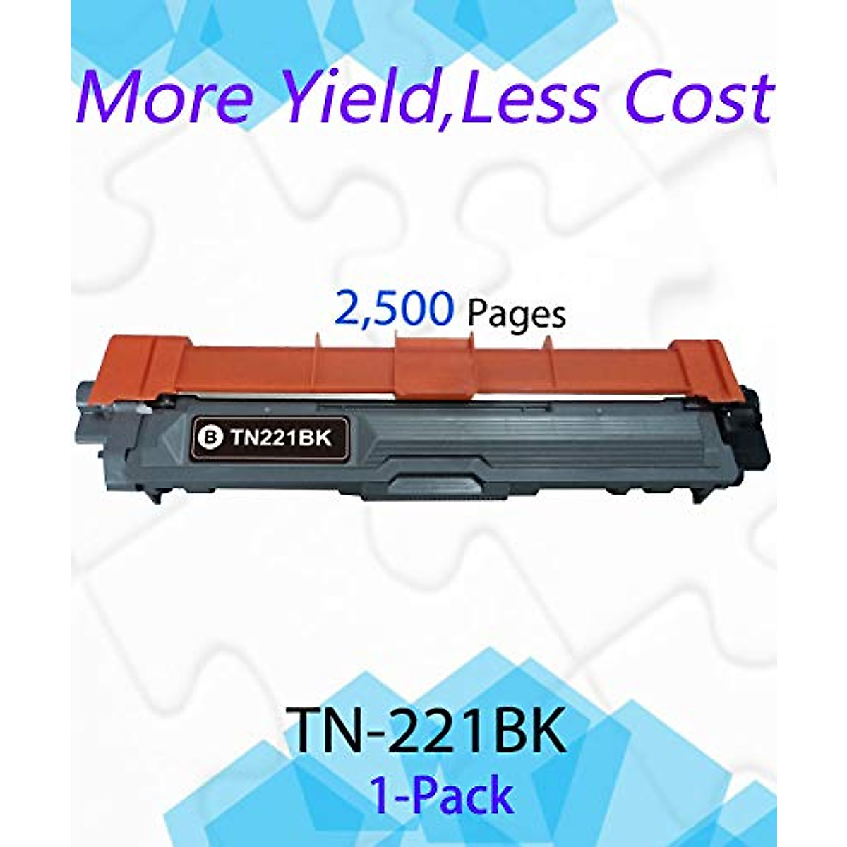 (1-Pack) Compatible Black TN-221 TN221 Toner Cartridge Used for Brother HL-3140CW 3150CDW 3170CDW MFC-9130CW 9140CDN 9332CDW DCP-9020CDW Printer, by EasyPrint
