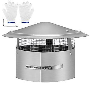 Chimney Cap 8 Inch Chimney Cap Round Stainless Steel Chimney Cover Chimney Rain Caps with Screen Chimney Caps for Outside One Top Chimney Cap 8 Inch