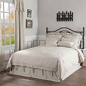 Farmhouse Ticking Taupe King Duvet Cover