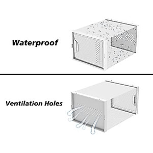 Shoe Storage, 12 Pack Large Shoe Organizer for Closet, Shoe Boxes Clear Plastic Stackable Shoe Storage Boxes for Size 13