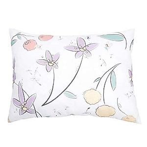 JumpOff Jo – Toddler Pillow for Kids, No Pillowcase Needed, Kids Travel Pillow, 100% Cotton Cover, Hypoallergenic, Machine Washable – 14”x19 (Floral)