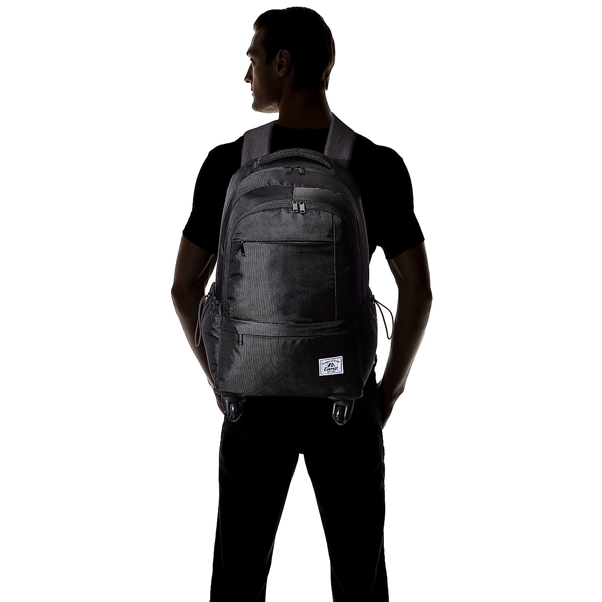 Everest unisex adults Wheeled Laptop Backpack, Black, One Size US