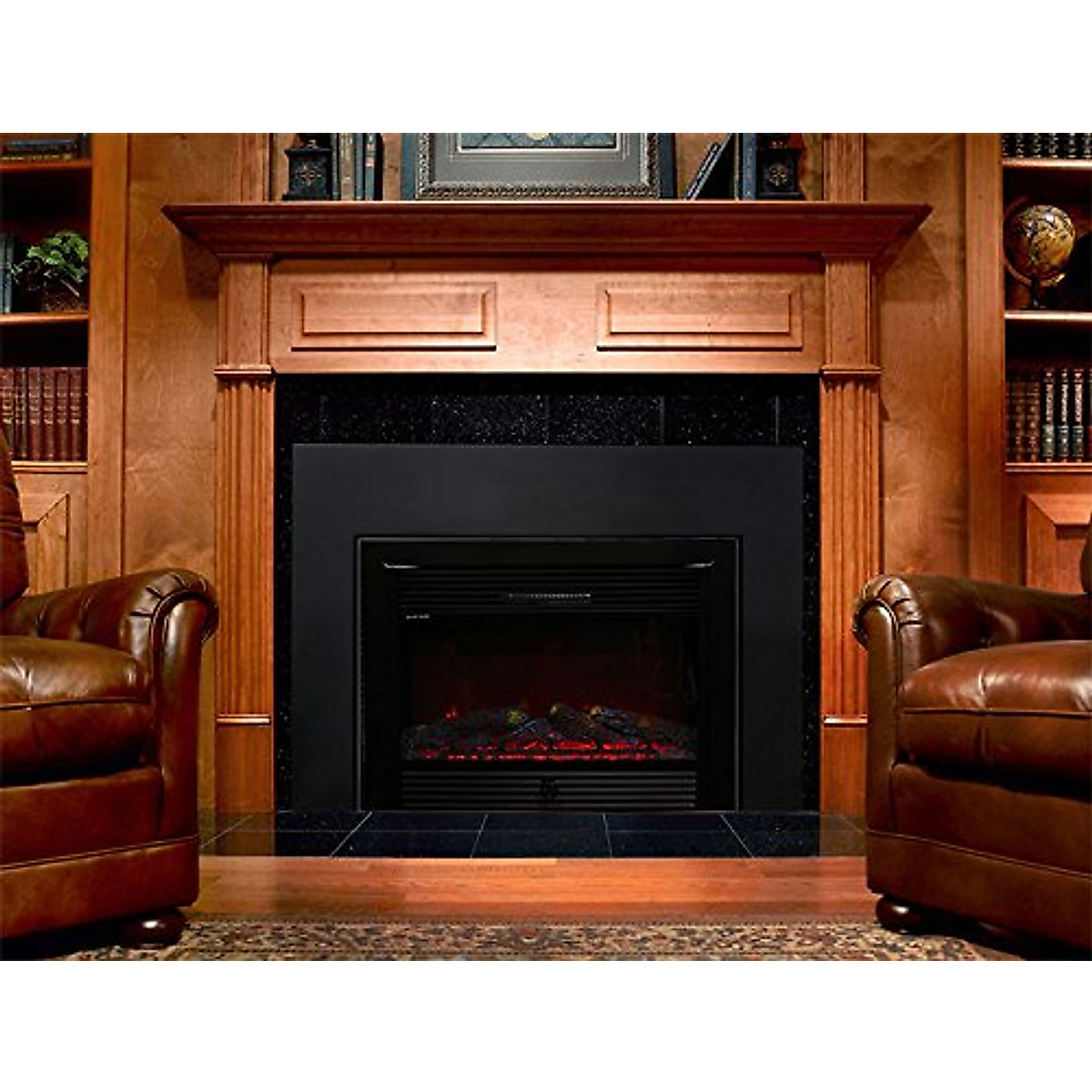XtremepowerUS Electric Fireplace Insert w/Remote & Timer 28.5" 1500W Adjustable 3D Flame Space Heater Wall Firebox Indoor Stove Room Fake Place