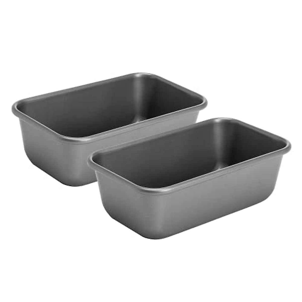 Goodful Nonstick Loaf Pan Set, Heavy Duty Carbon Steel with Quick Release Coating, Made without PFOA, Dishwasher Safe, 2-Pack Bakeware Set, 9-Inch x 5-Inch, Gray