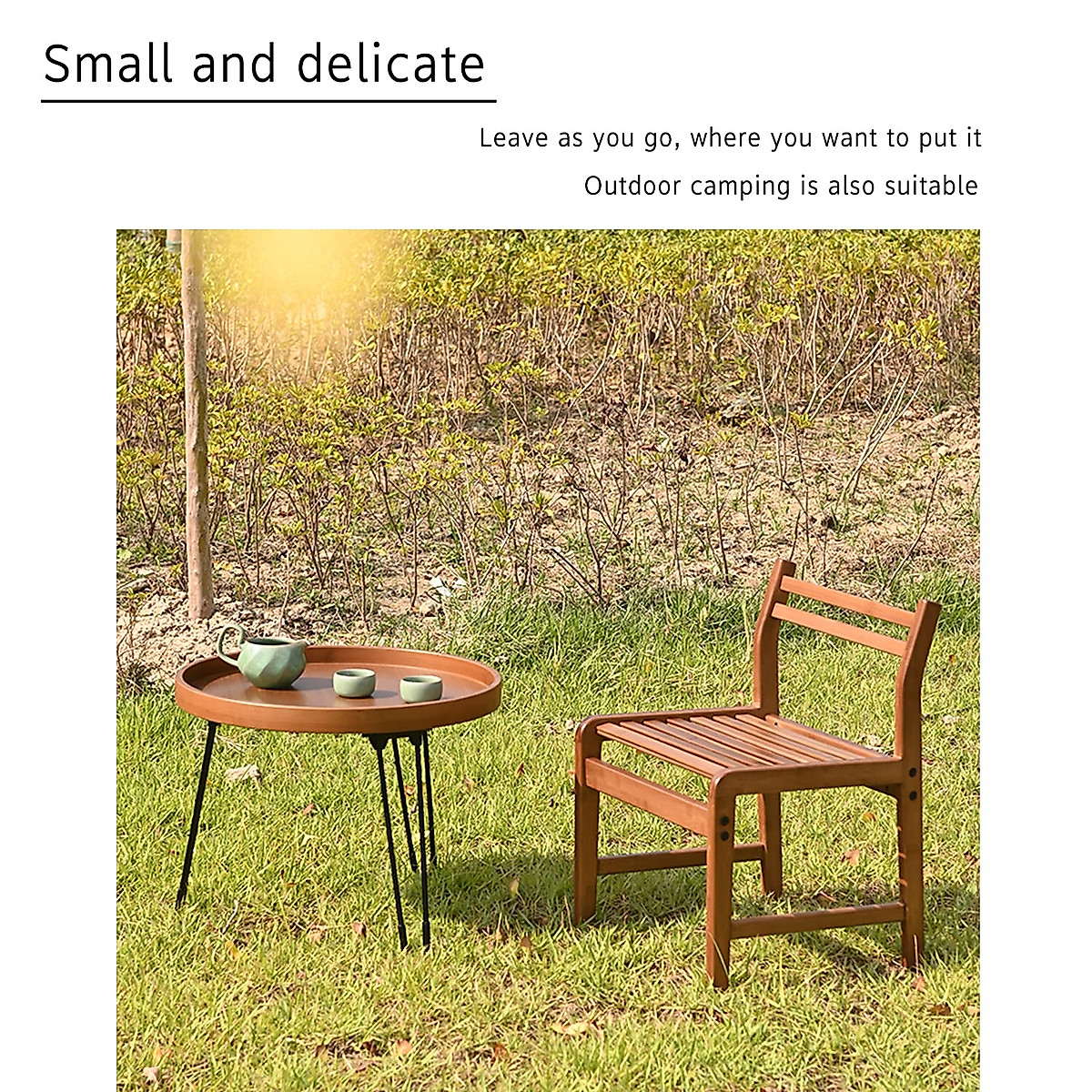 JIKUGO Bamboo Detachable Backrest Soft Chair - Dining Chair with Backrest, Plain Bamboo Seat for Home and Kitchen(Mini)