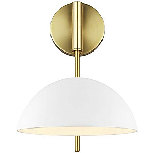 Feiss EW1071MWT Contemporary Modern One Light Wall Sconce from Jane Collection in Brass-Antique Finish