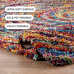 nuLOOM Ardelle Swirl Shaggy Accent Rug, 3x5, Multi