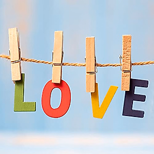 NUTJAM 100 Pack Mini Clothespins,3.5 X 0.7 MM Clothes Pins, Wooden Small Clothes Clips for Photos, Clothesline, Bag, Crafts, Art Wall, Pictures