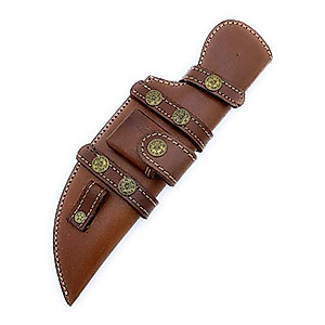 11" long custom handmade leather sheath for 6–6.5" blade tracker knife 2-2.3" wide