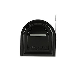 Gibraltar Mailboxes Reliant Locking, Large Capacity, Galvanized Steel, Post-Mount Mailbox, Black