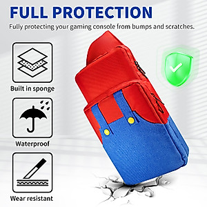 THRCIFLO Portable Crossbody Travel Bag, Cute Shoulder Bag Backpack, Durable Carrying Sling Bag for Game Accessories Storage