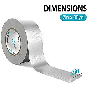 360Tronics Duct Tape Heavy Duty Waterproof Super Strong Adhesive Tape, Multi-Use Silver Tape for Indoor & Outdoor Repairing, Sealing, Packing, DIY Projects, Tear by Hand (1-Pack, 2in x 30yd)