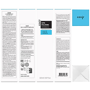 coxir ULTRA HYALURONIC CLEANSING OIL l Gentle Korean Facial Cleanser, Blackhead, Makeup Removal with Hyaluronic Acid, Plant-based oils, No Mineral Oil [5.07 Fl.oz(pack of 1)]