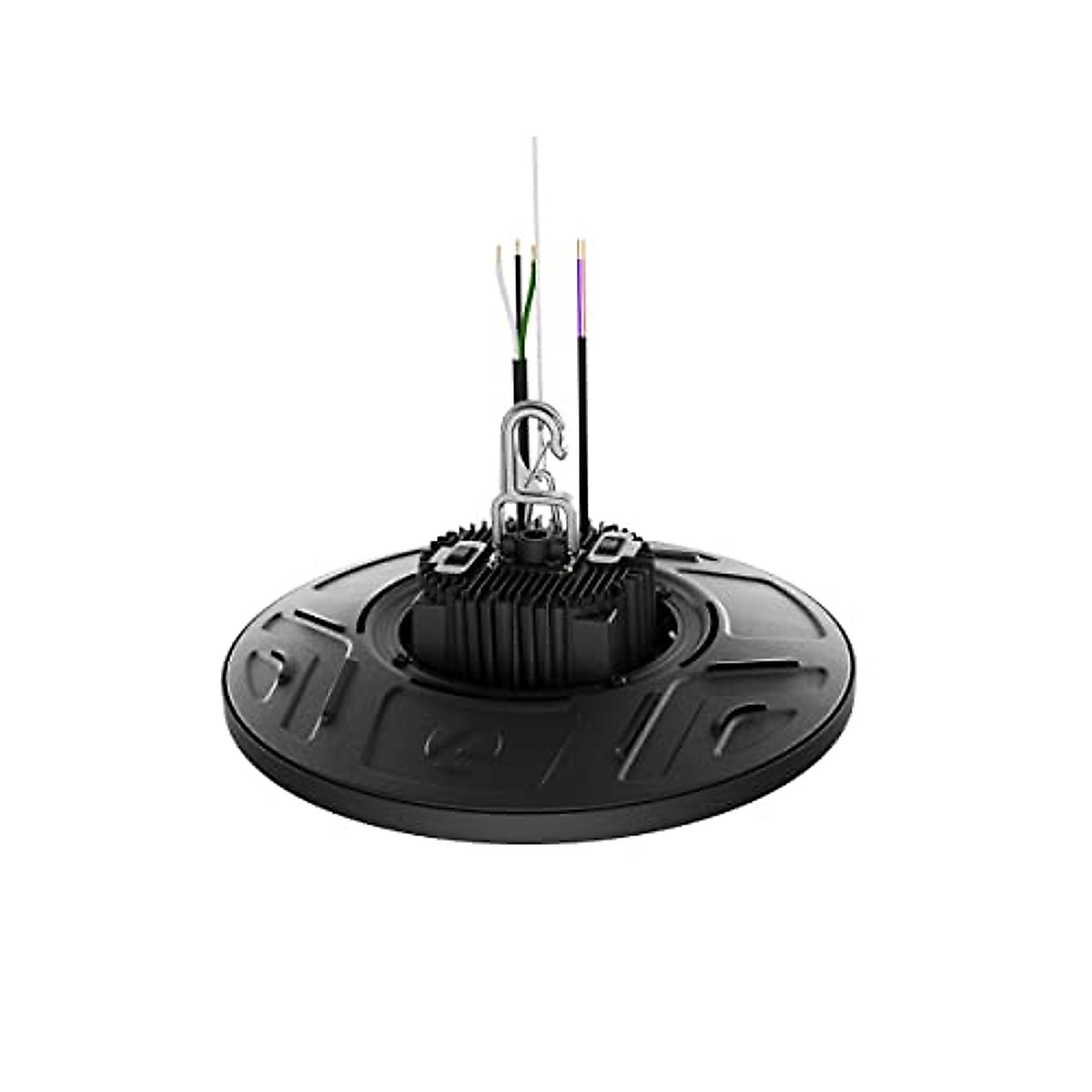 Lithonia Lighting CPRB ALO14 UVOLT SWW9 80CRI DBL LED Round High Bay with Switchable Color Temperature and Adjustable Light Output Switch, Multi-Volt 120-347V, 15-Inch, Black