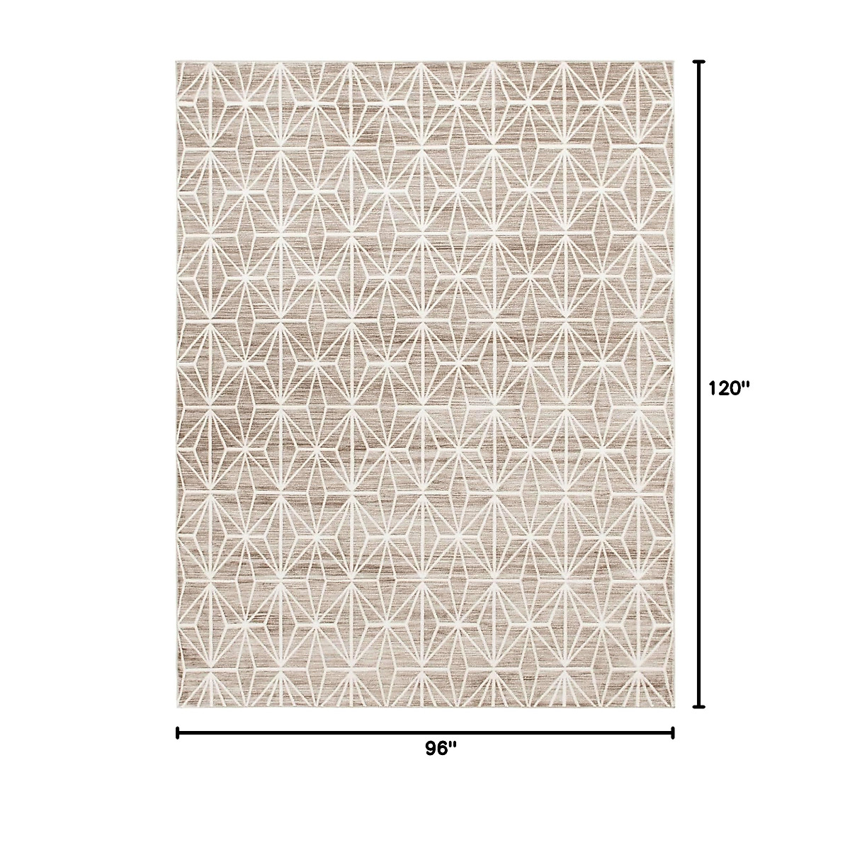 Unique Loom Uptown Collection by Jill Zarin Collection Geometric Modern Brown Area Rug (8' 0 x 10' 0)