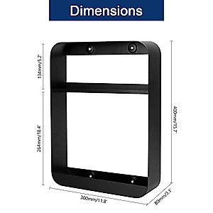 NearMoon Bathroom Storage Shelf- All Metal Cosmetic Organizer Perfume Skincare Shelf, Multi-Function Arc Edge Home Storage Wall Mount No Drill for Bathroom,Kitchen,Bedroom (2 Tier, Matte Black)