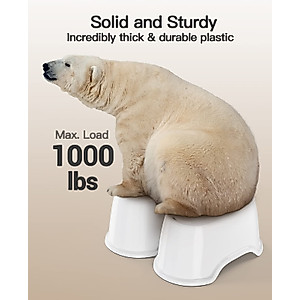 Pipishell Toilet Stool, 7” Bathroom Stool for Toilet, Detachable Toilet Potty Step Stool for Adults and Kids, Ergonomic Toilet Footstool with Non-Slip Pad, PITS01