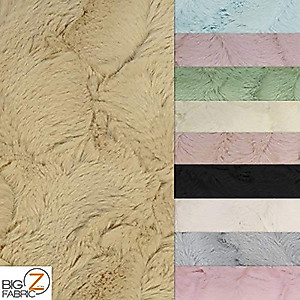 Hug-Z™ Rabbit Snuggle Minky Fabric by The Yard DIY Baby Blankets Decor Clothing (Snow White)